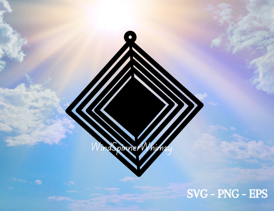 Diamond Wind Spinner Template File - SVG - EPS - PNG - Etsy