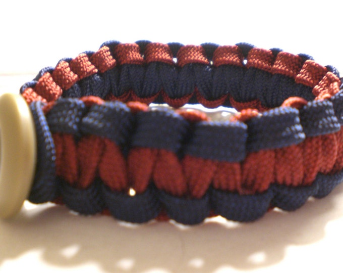 Medium. Soldier 550 Cord Bracelet. Navy\/burgundy. - Etsy