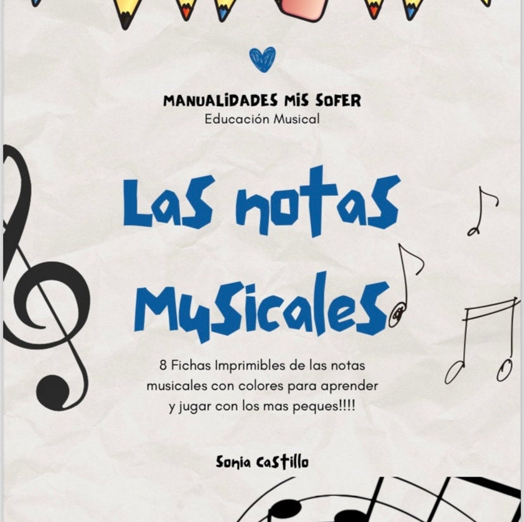 8 Musical Note Cards, With Colors and Images to Relate the Names of the ...