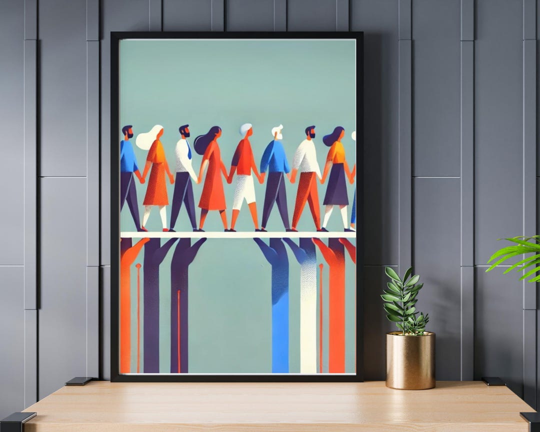 Unity Art Print: Social Connection Poster | Framed & Unframed 8x10 ...