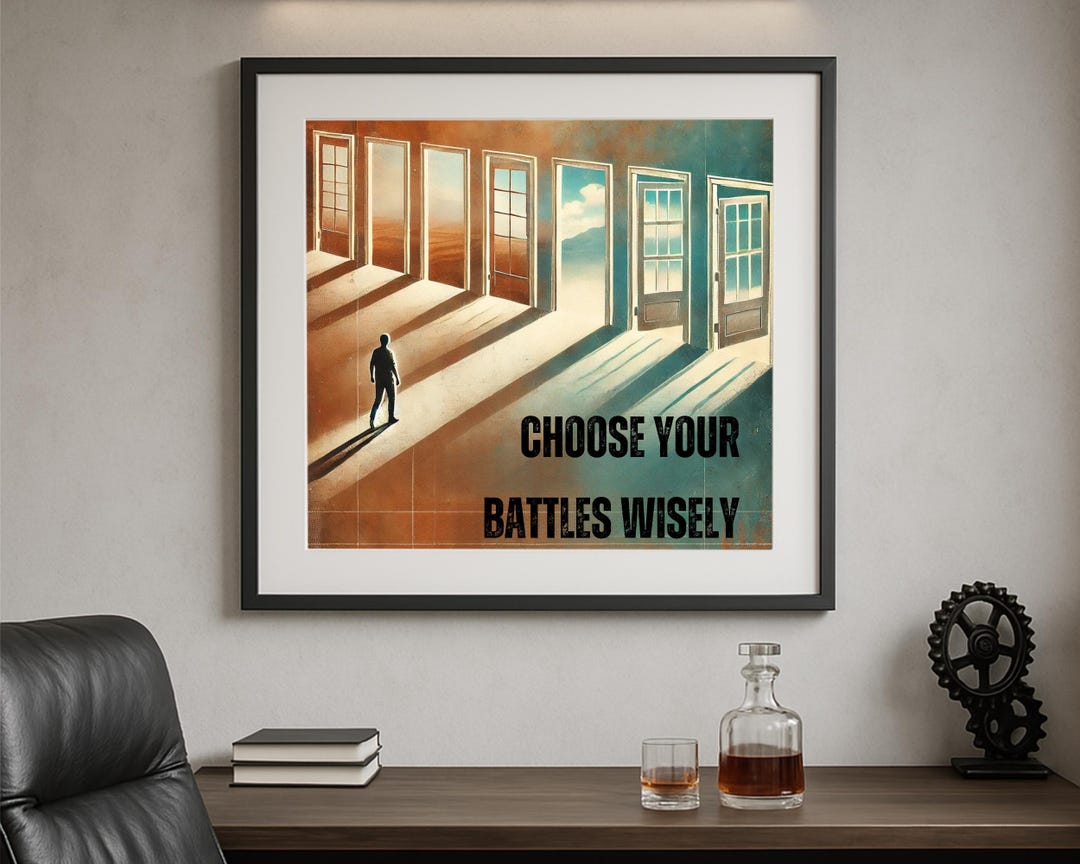Choose Your Battles Wisely Printable Wall Art: Inner Battle Digital ...