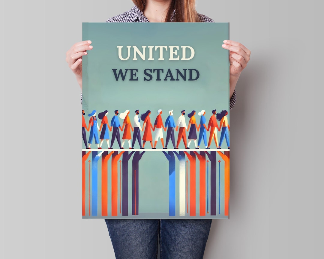 United We Stand Art Print: Community DEI Office Wall Decor | Framed ...