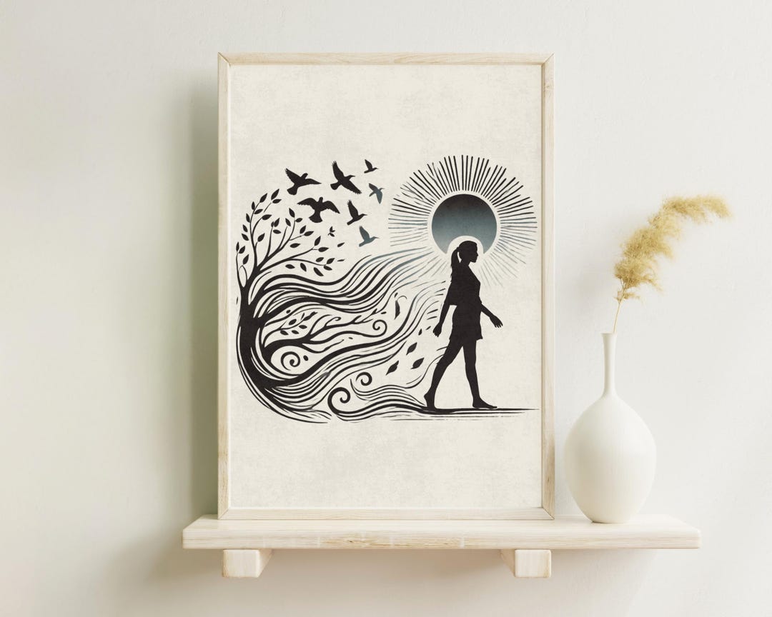 Letting Go Art Print, Transformation Art, Spiritual Healing Poster ...