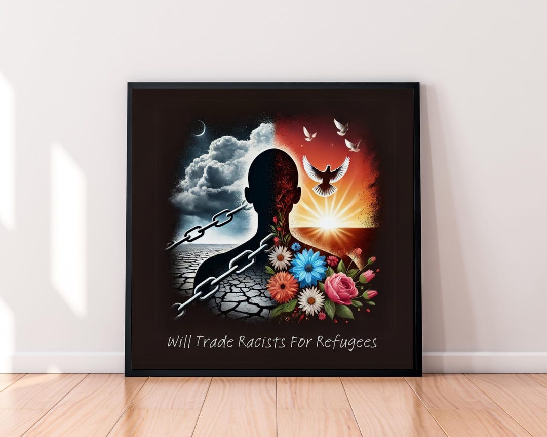 Refugee Human Rights Printable Wall Art: Social Justice Digital Print ...