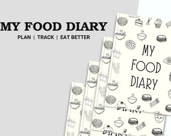 Minimalist Kids Daily Food Journal Printable, Kids Daily Special Diet ...
