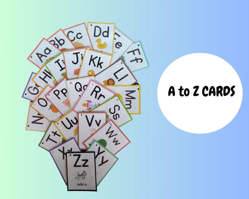 Laminated Alphabet Flashcards: A to Z Phonics Learning - Etsy