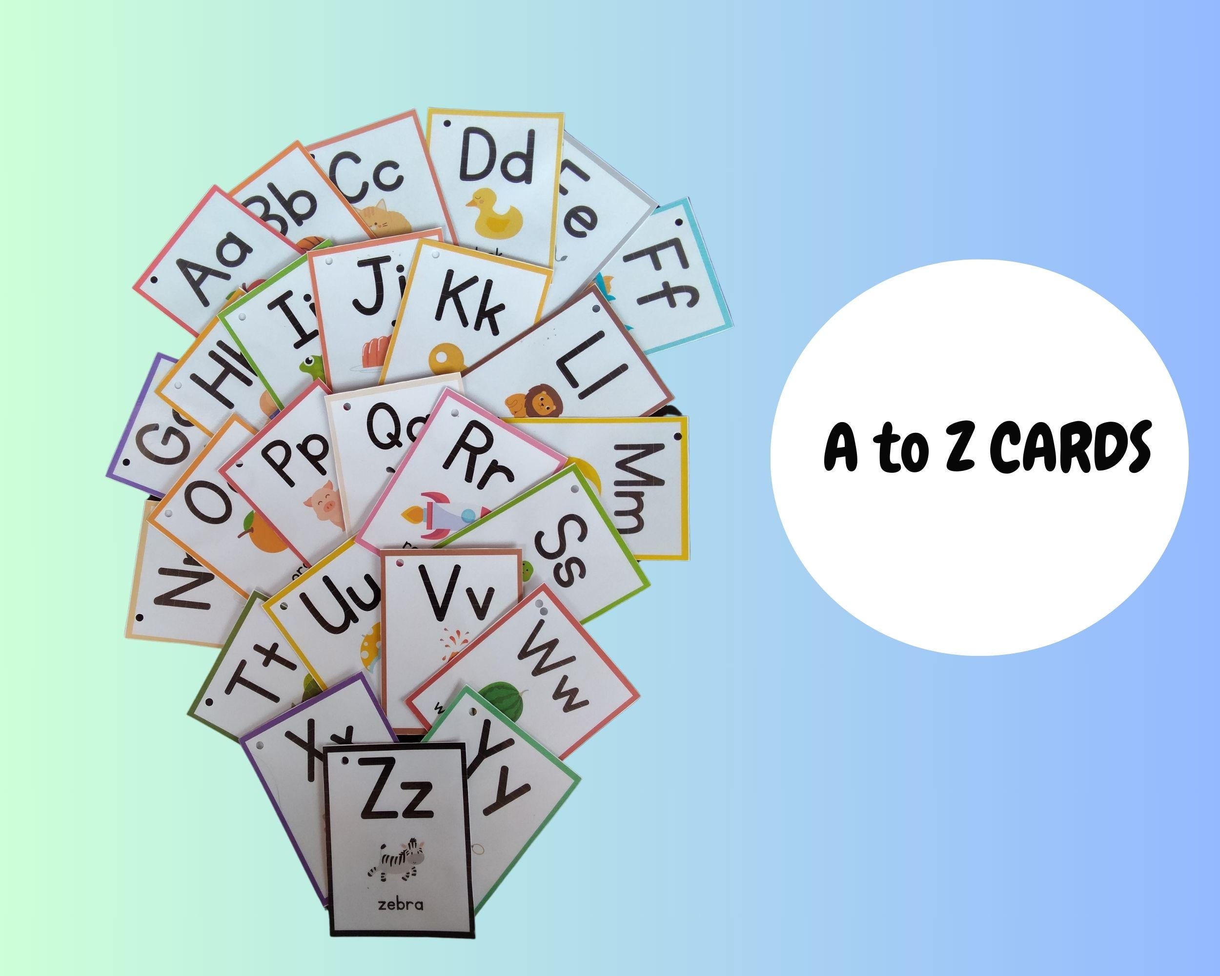 Alphabet Flashcard, A to Z Cards, Phonics Practice for Toddler, Phonics ...
