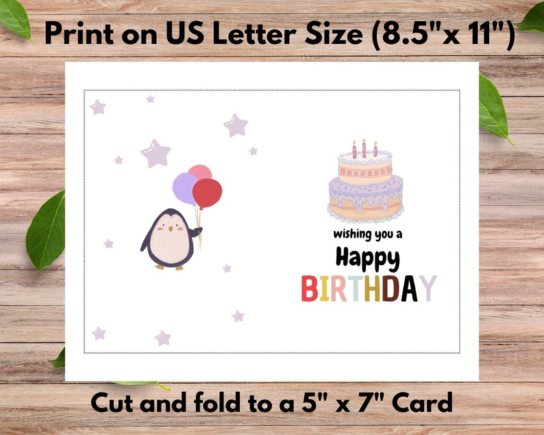 Printable Birthday Card Happy Birthday Card Instant Digital Download ...