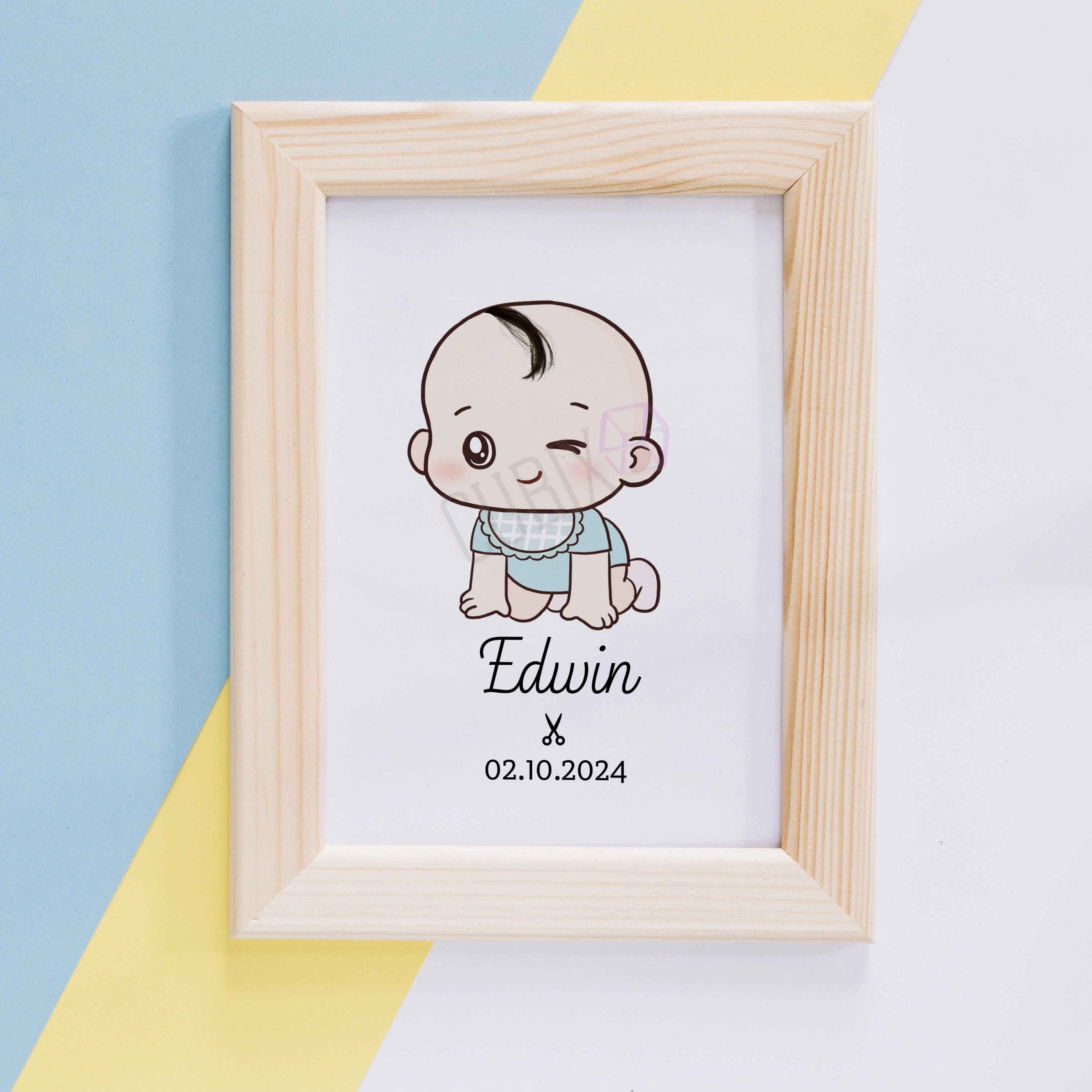 Baby's First Haircut, Baby Memory Frame, Baby Hair, My First Hair, Baby ...