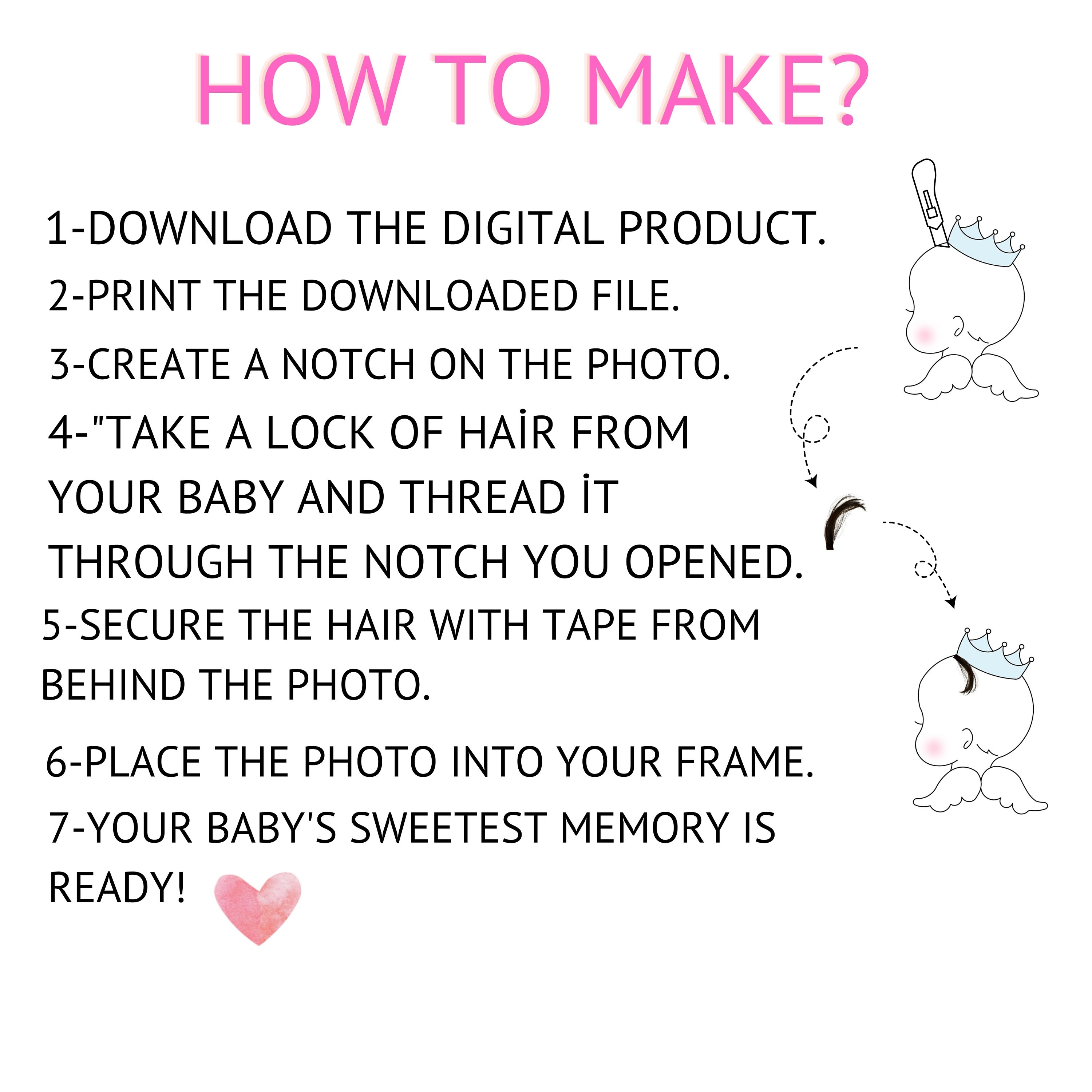 Baby's First Haircut, Baby Memory Frame, Baby Hair, My First Hair, Baby ...