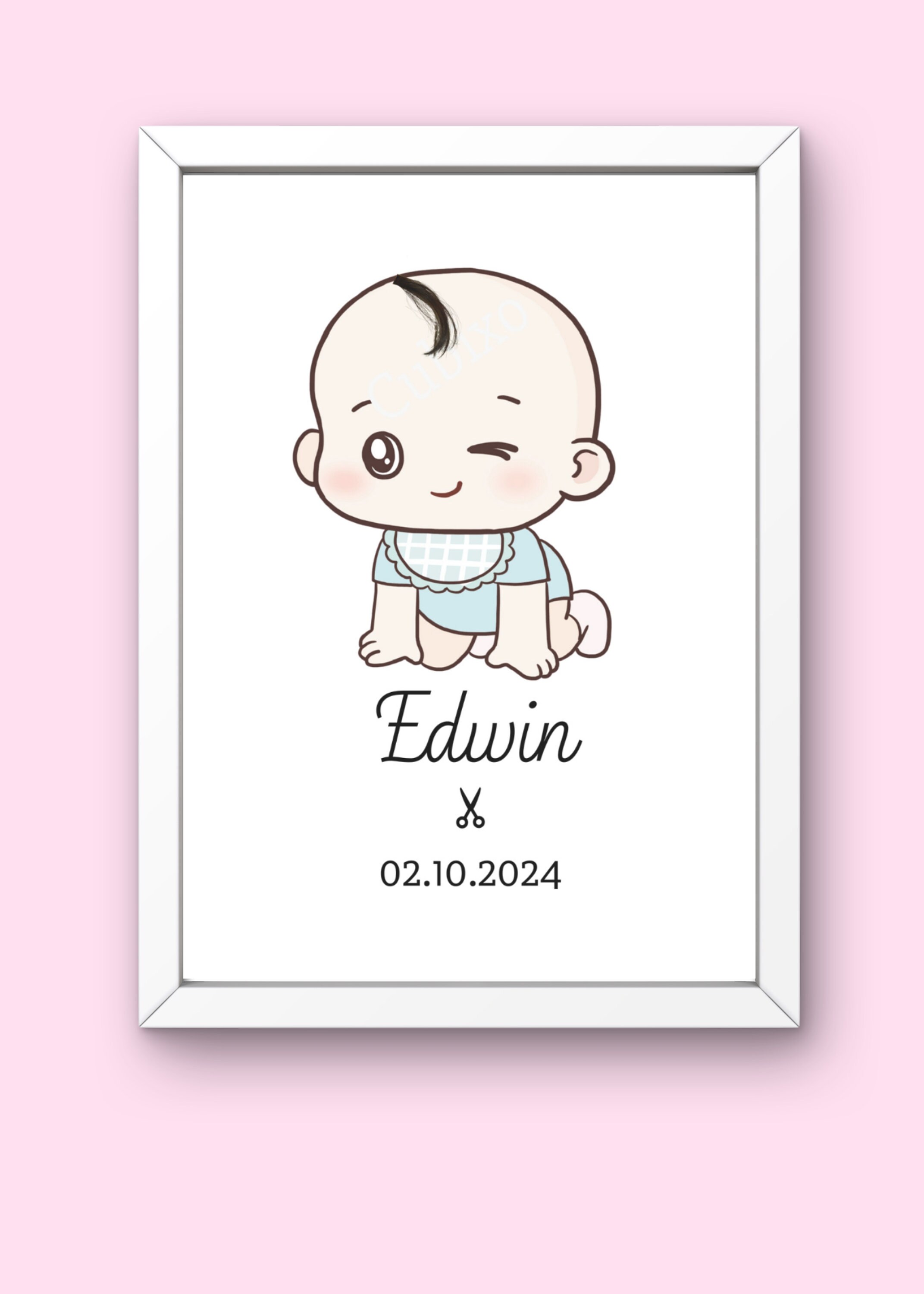 Baby's First Haircut, Baby Memory Frame, Baby Hair, My First Hair, Baby ...