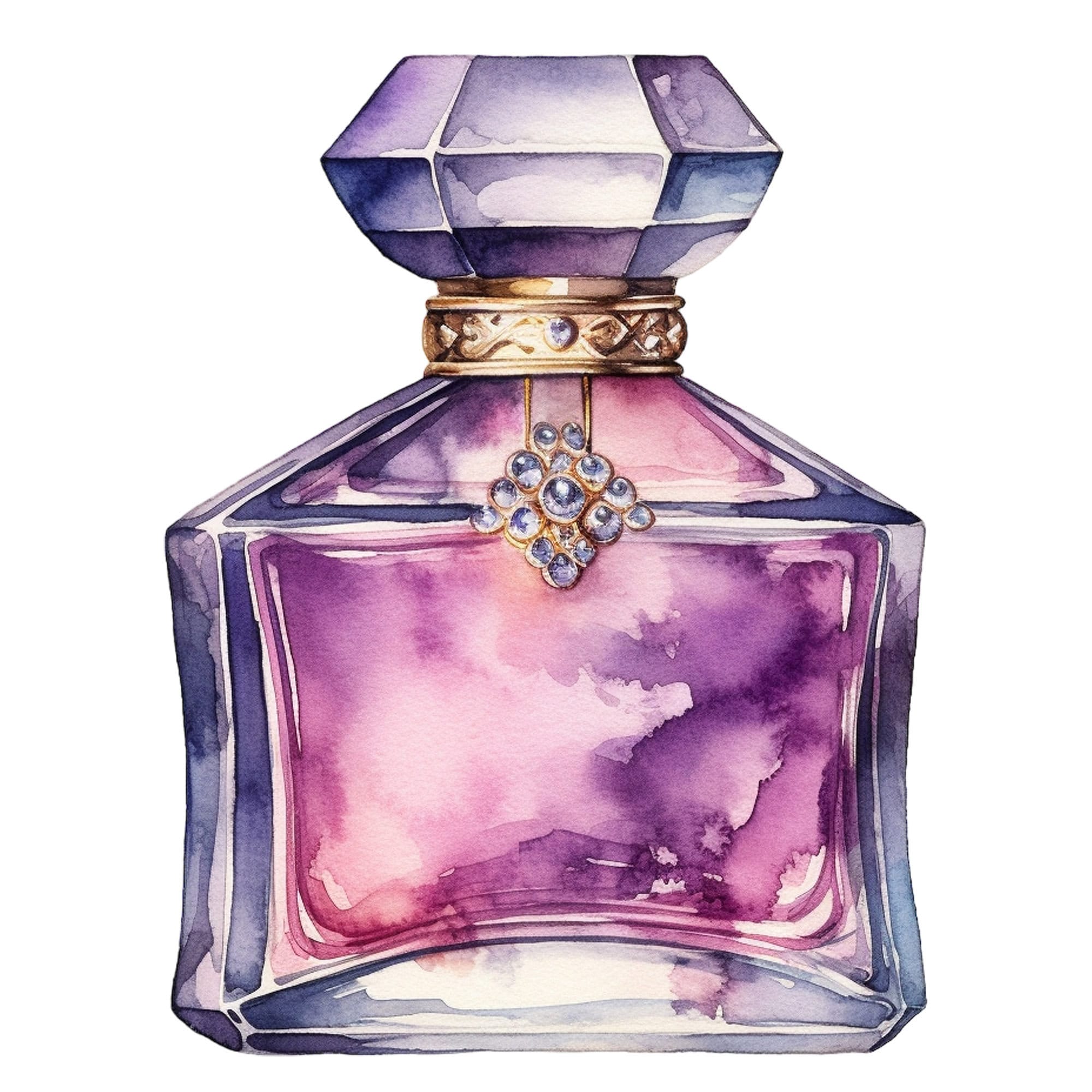 10 Watercolor Perfume Bottle Clipart - Digital Download PNG Files for ...
