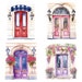 10 Cute Paris Doors Watercolor Clipart Graphics Bundle Printable PNG ...