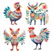 16 Watercolor Mexican Folk Art Fantasy Animals Clipart - Digital ...