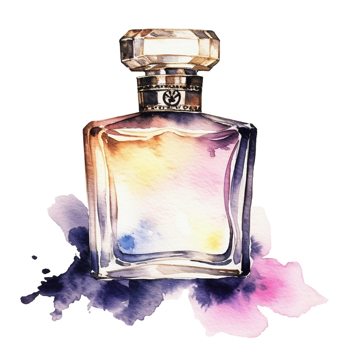 10 Watercolor Perfume Bottle Clipart - Digital Download PNG Files for ...