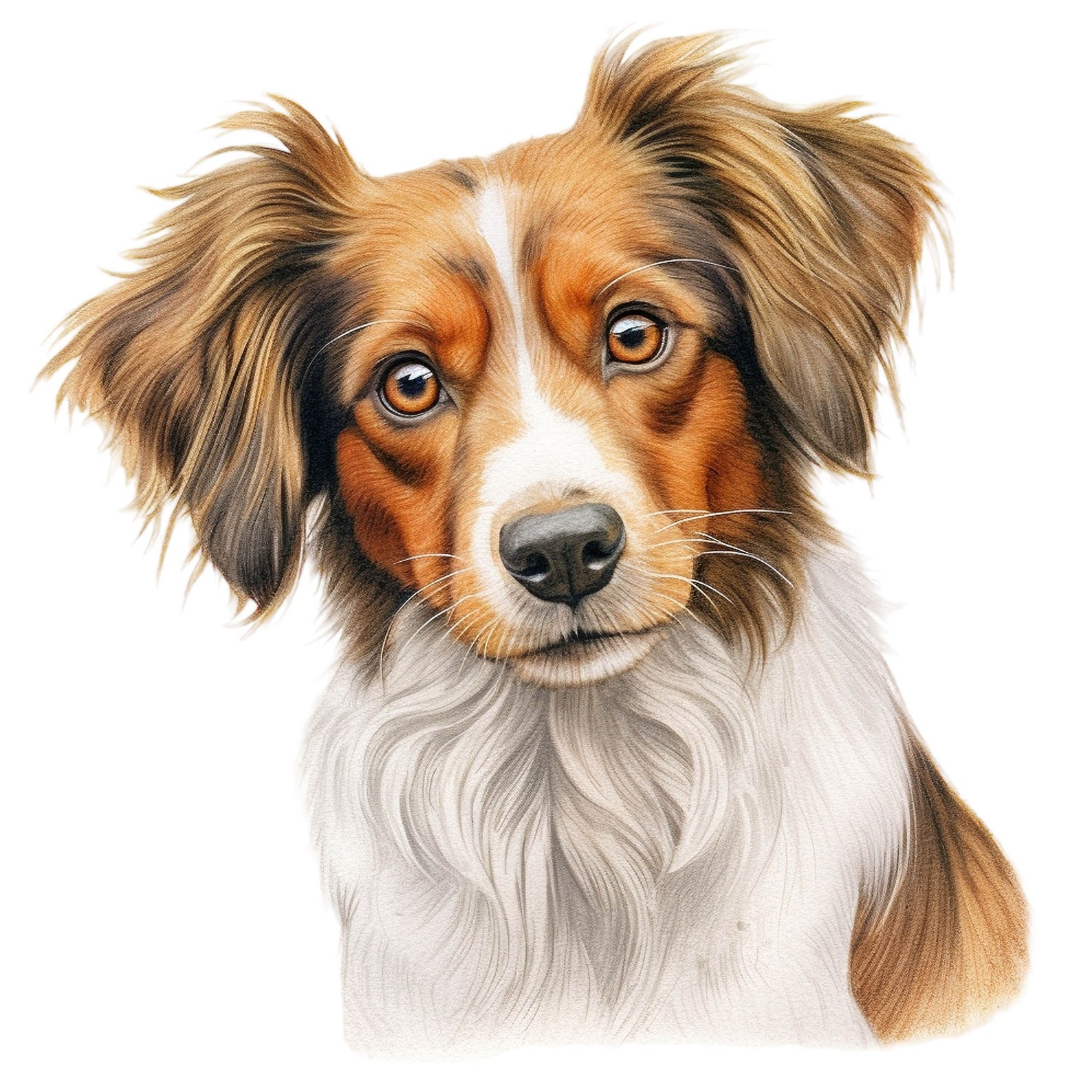 10 Cute Dog Portraits Clipart Watercolor Graphics Digital Download Dogs ...