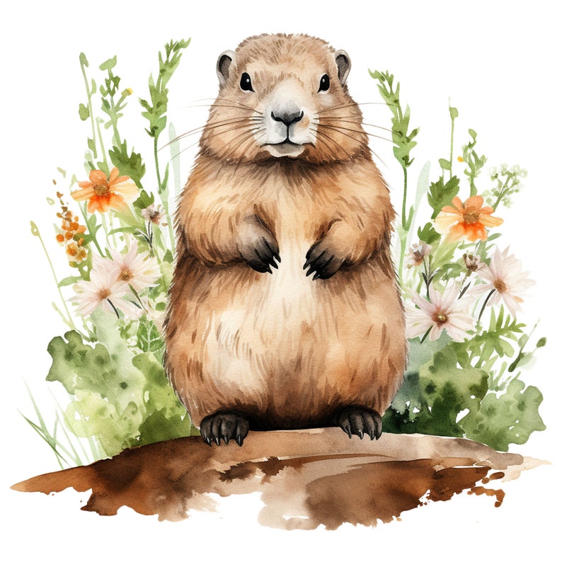 10 Cute Woodland Animals Clipart Watercolor Graphics Digital Download ...