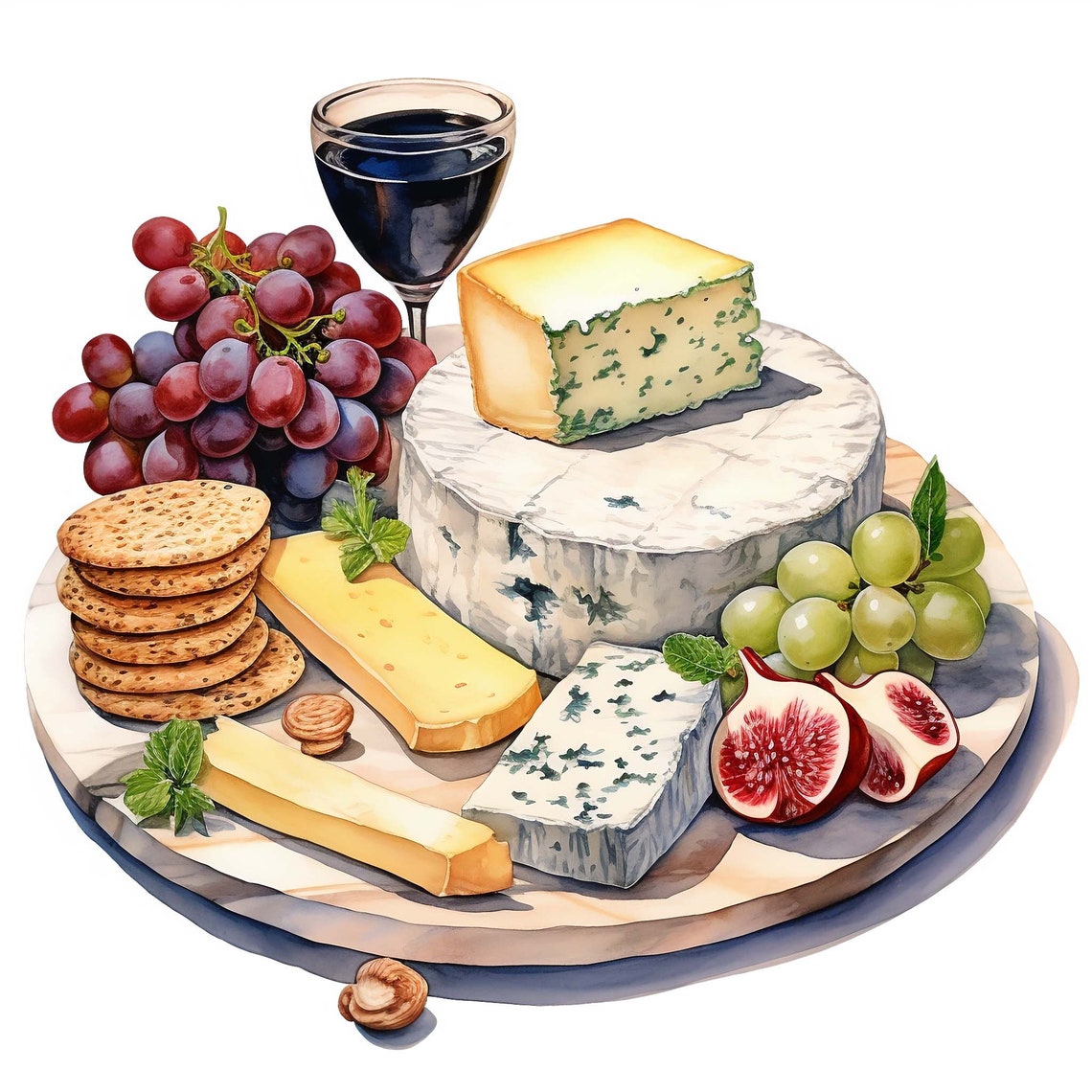 10 Watercolor French Cuisine Vol. 2 Clipart Food Graphics PNG Files for ...