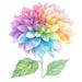 10 Watercolor Pastel Rainbow Flowers Clipart - Printable PNG Files ...