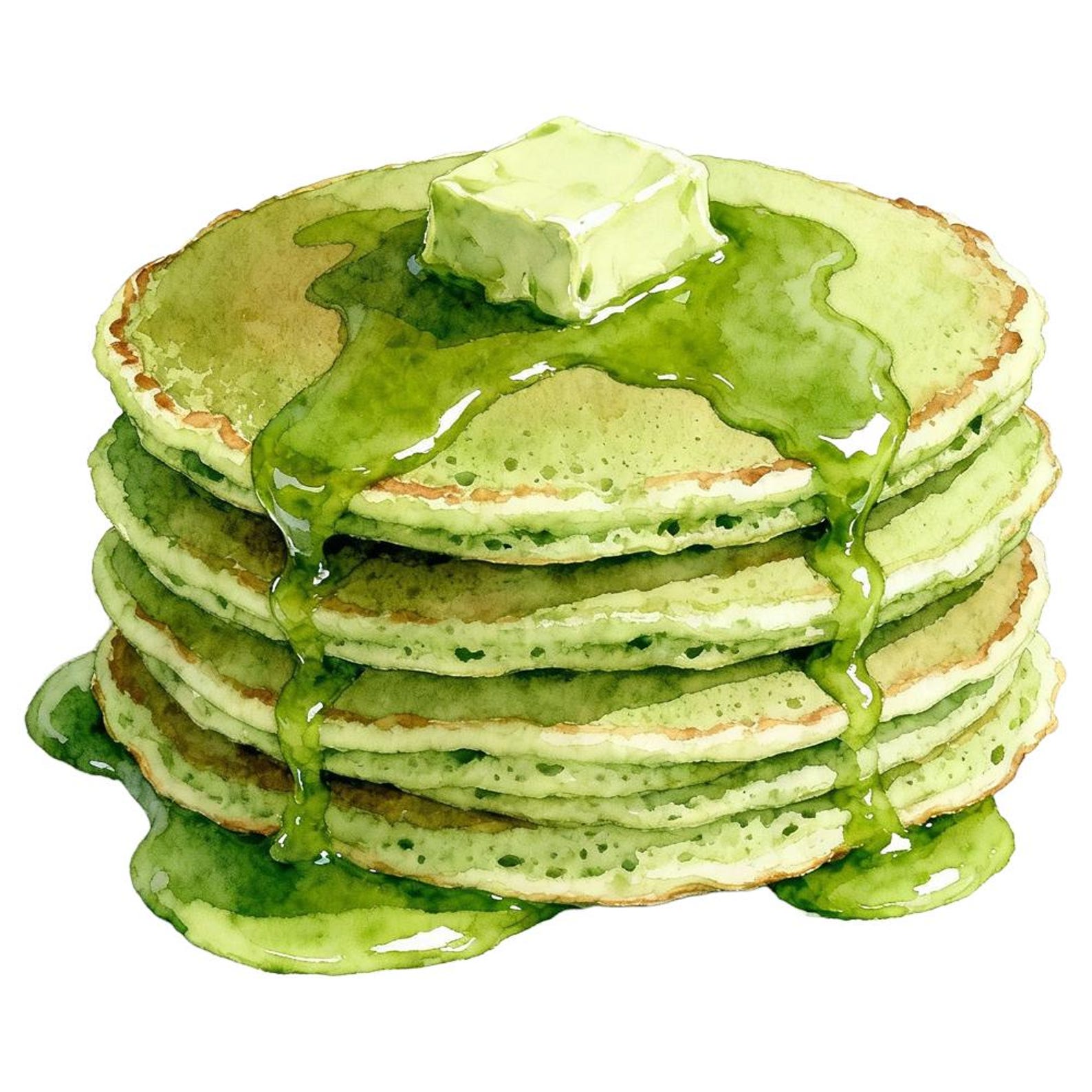 20 Watercolor Green Tea Matcha Clipart Graphics - Digital Download PNG ...