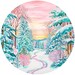 10 Watercolor Preppy Winter Clipart Circle Graphics - Printable PNG ...