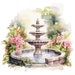 10 Garden Fountain Watercolor Clipart Graphics - Printable PNG Files ...