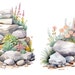 10 Watercolor Rock Garden Clipart Graphics Bundle - Printable PNG Files ...