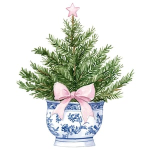 16 Chinoiserie Christmas Watercolor Clipart Graphics - Printable PNG ...