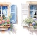 10 Watercolor French Country Window Clipart Bundle - PNG Files ...