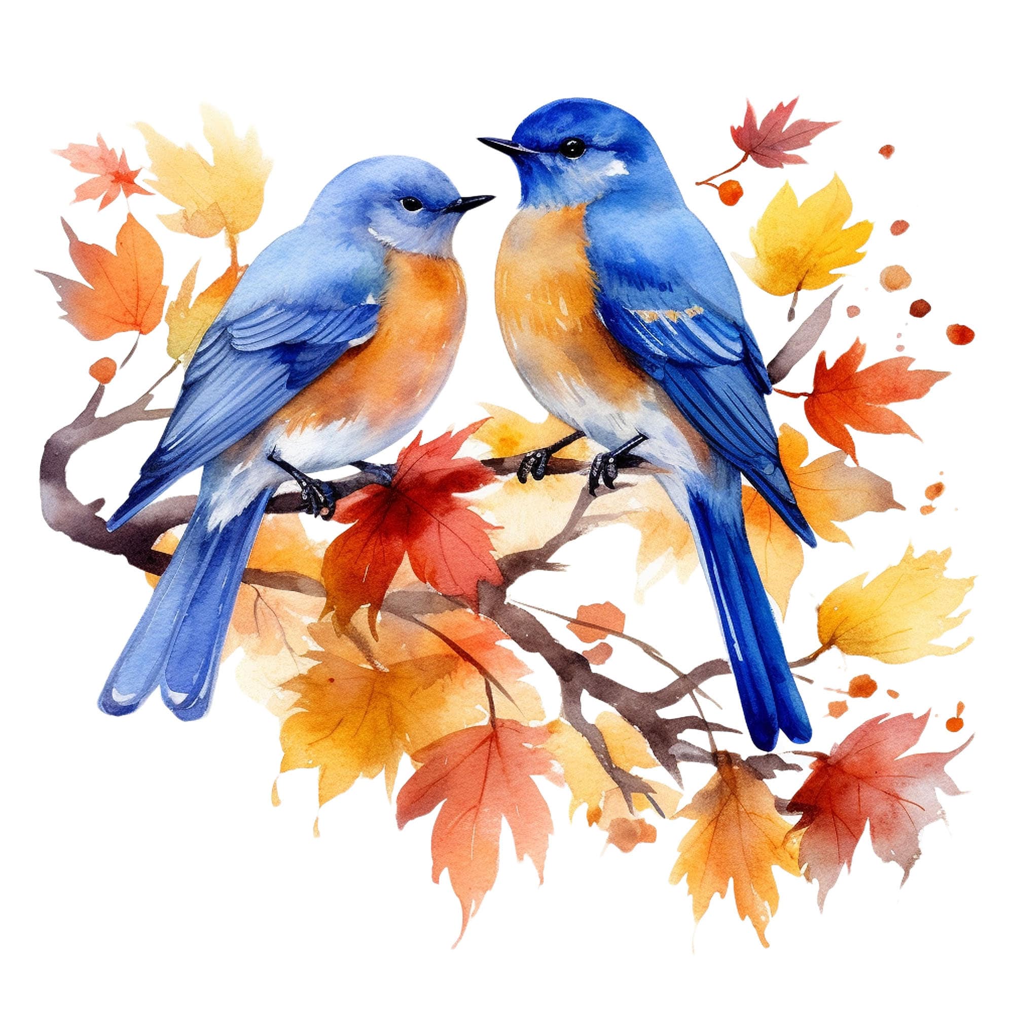 10 Watercolor Cute Bluebird Clipart Bird Graphics (Download Now) - Etsy
