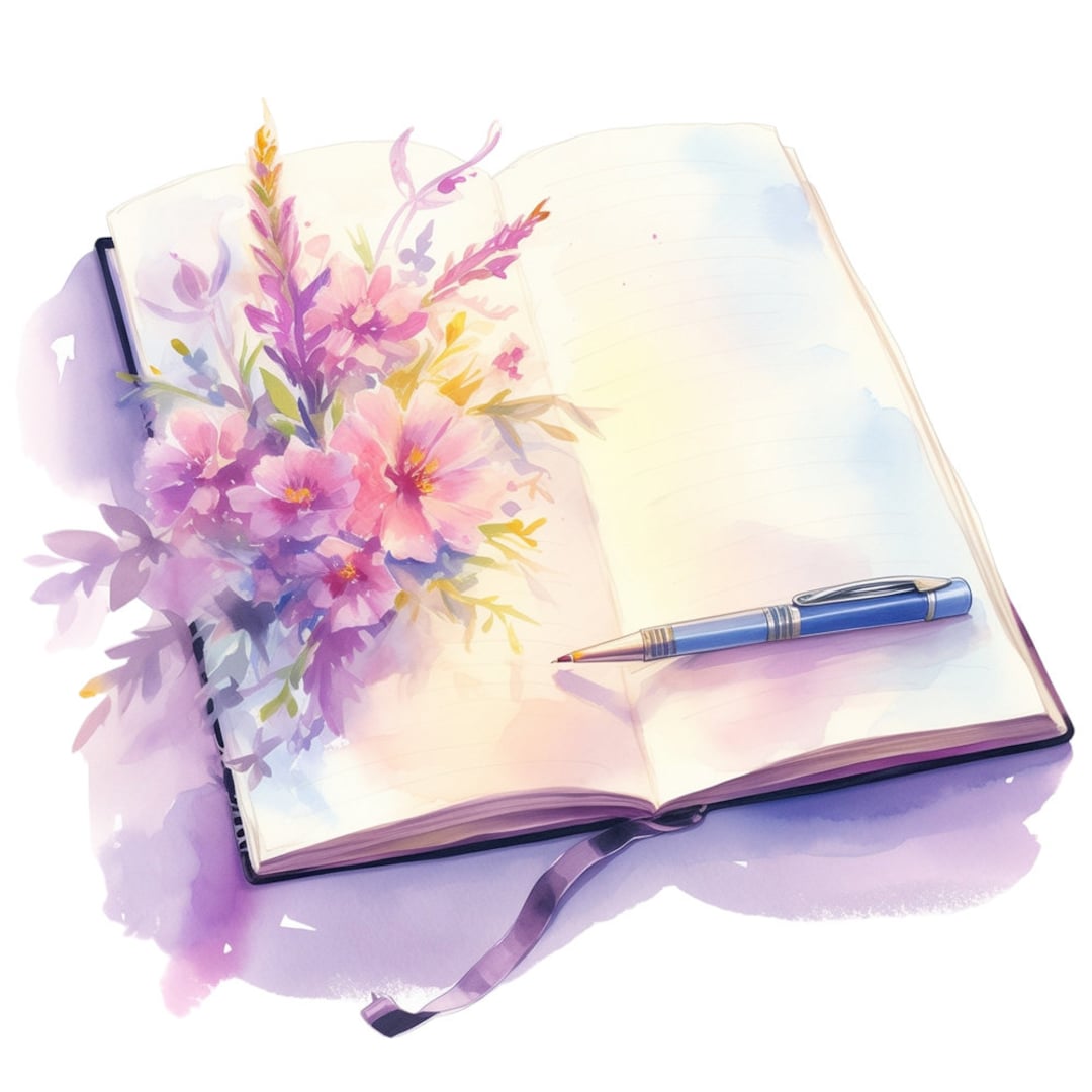 16 Watercolor Spring Journal Clipart Bundle - Digital PNG Files ...