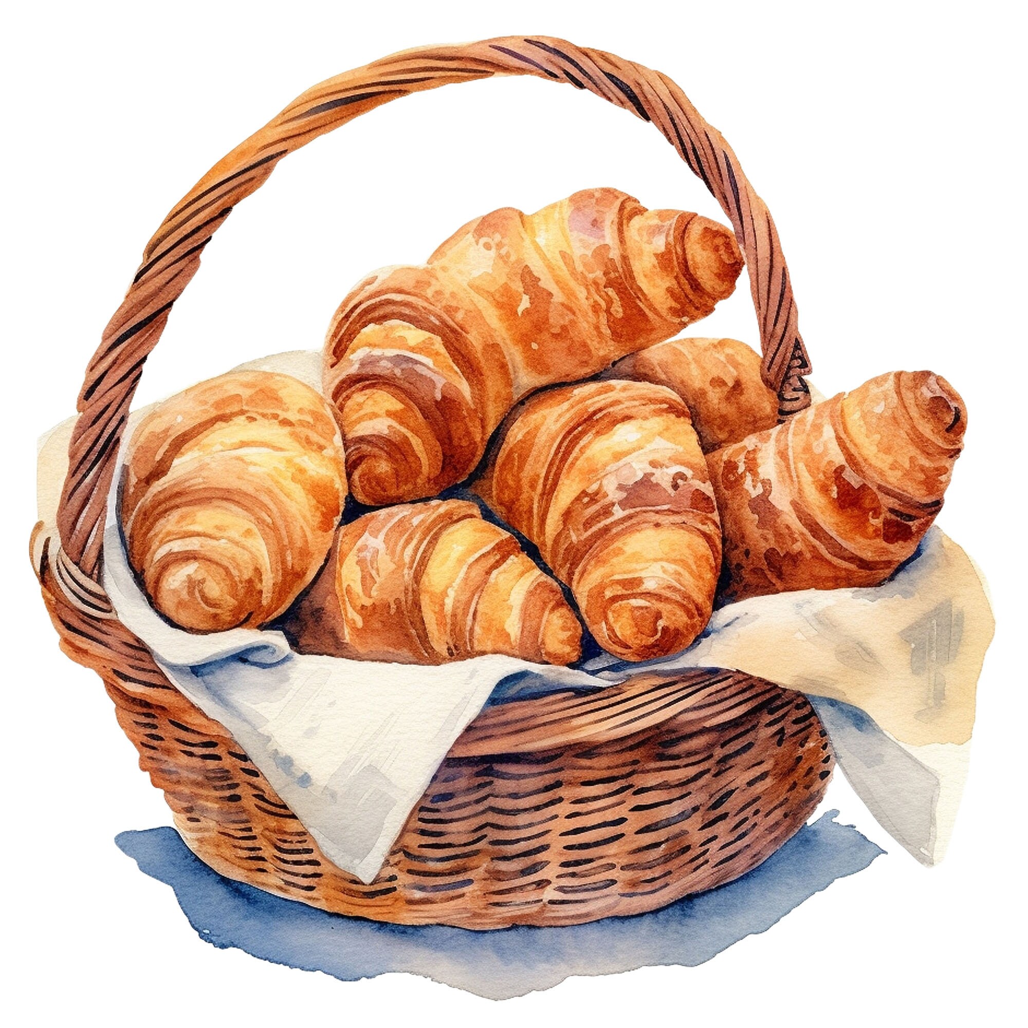 10 French Cuisine Clipart Watercolor Graphics Digital Download PNG ...