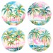 10 Watercolor Preppy Palm Trees Clipart Circle Graphics - Printable PNG ...