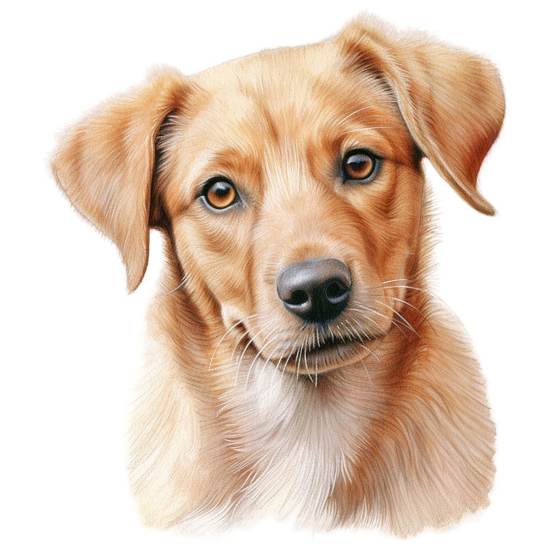 10 Cute Dog Portraits Clipart Watercolor Graphics Digital - Etsy