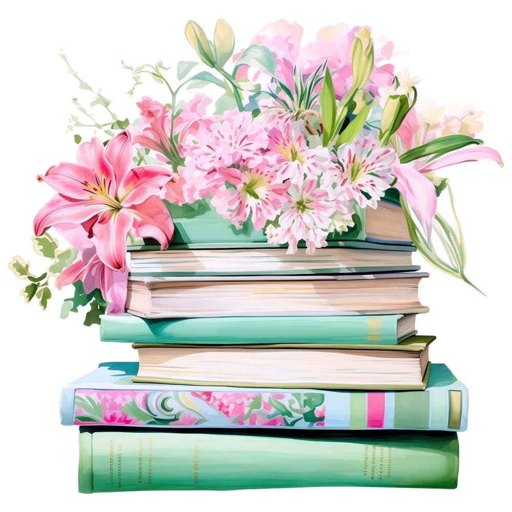 12 Watercolor Preppy Books Clipart Graphics Printable PNG Files for ...