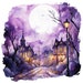 10 Spooky Halloween Street Watercolor Clipart Graphics - Printable PNG ...