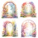 16 Spring Garden Arch Window Watercolor Clipart Bundle - Digital PNG ...