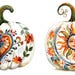 10 Mexican Folk Art Pumpkins Watercolor Clipart Graphics - Printable ...