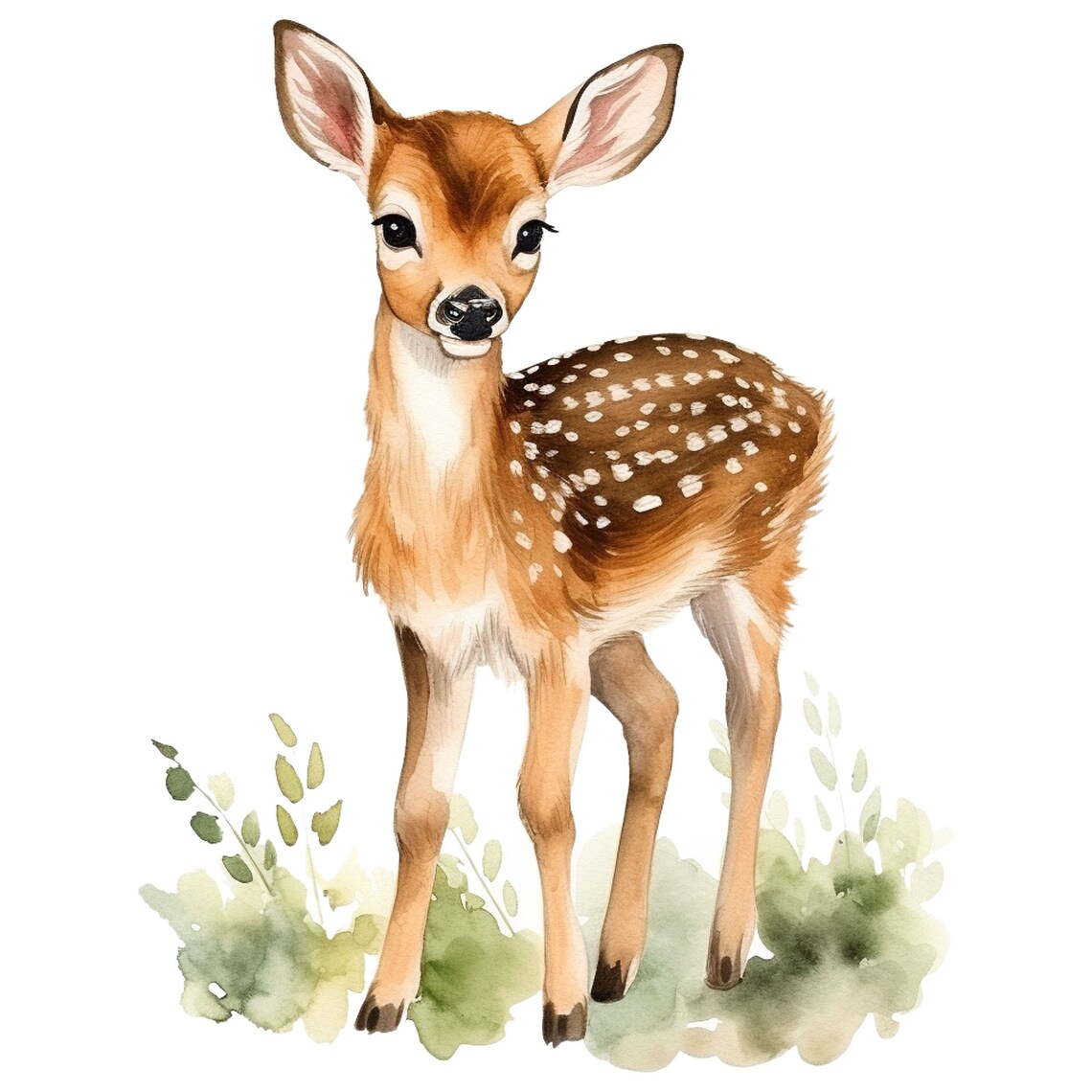 10 Cute Woodland Animals Clipart Watercolor Graphics Digital - Etsy