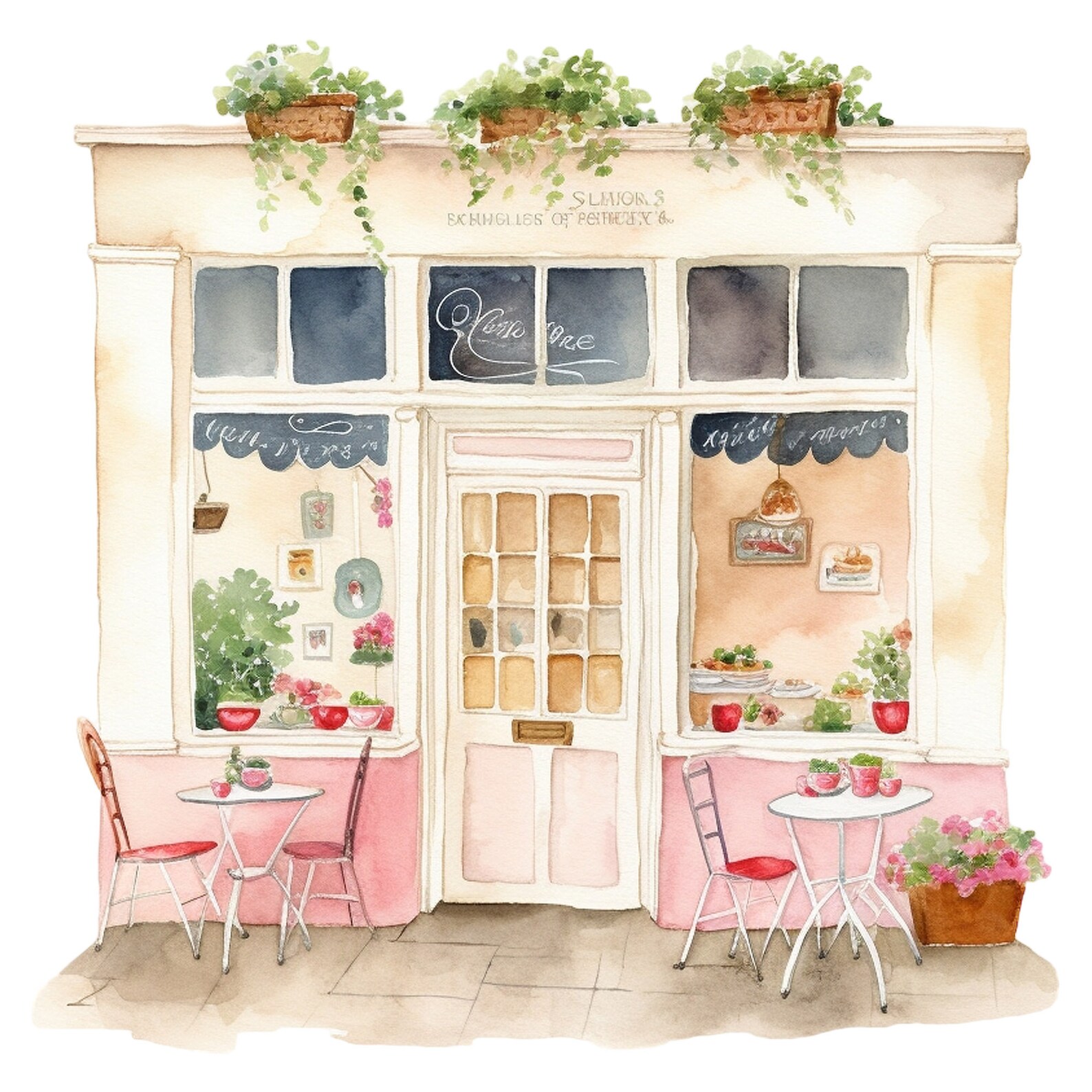 16 Cute English Tea Room Clipart Watercolor Graphics Digital - Etsy