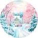 10 Watercolor Preppy Winter Clipart Circle Graphics - Printable PNG ...