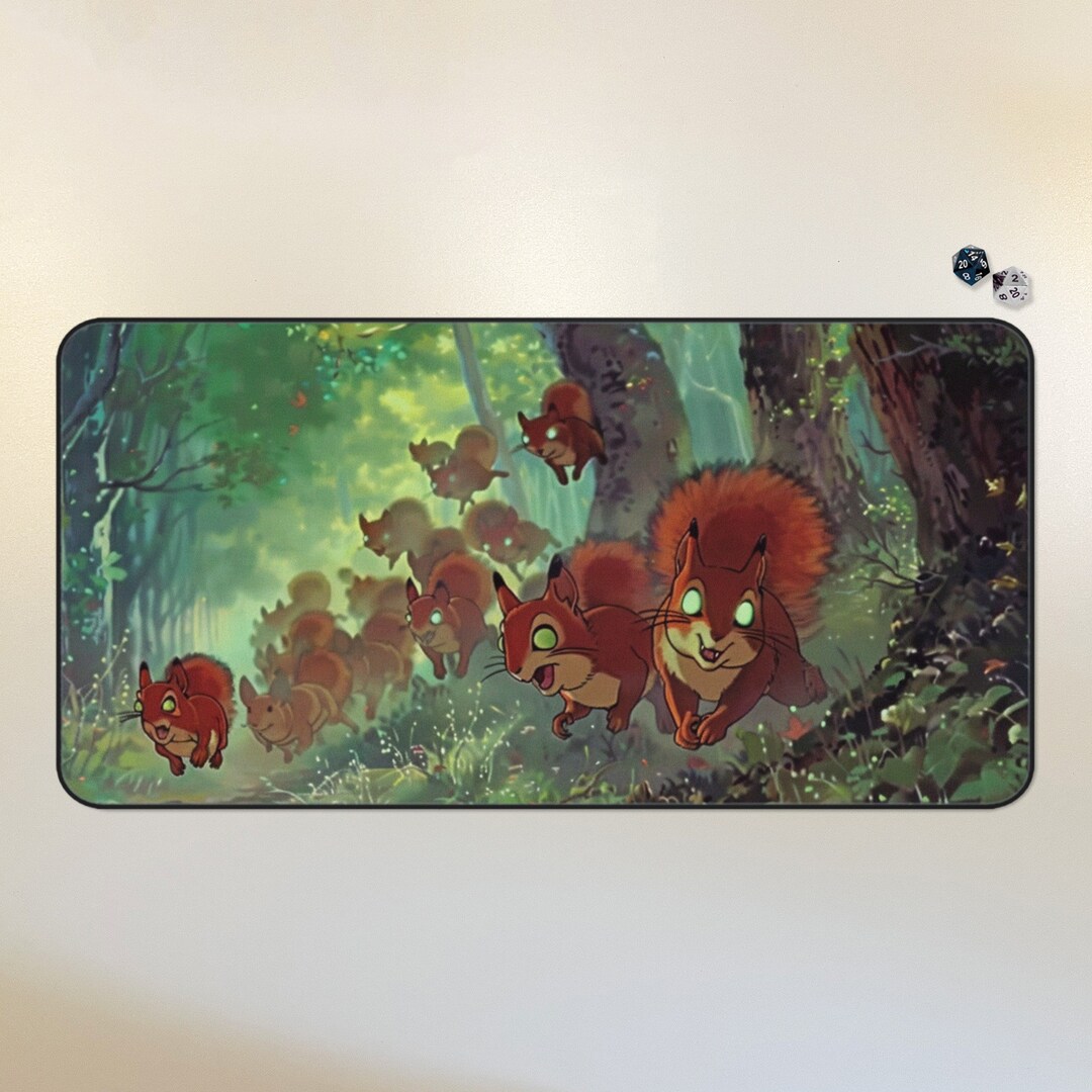 Squirrel MTG Playmat Drey Keeper Desk Mat Lorcana TCG Playmat Anime ...