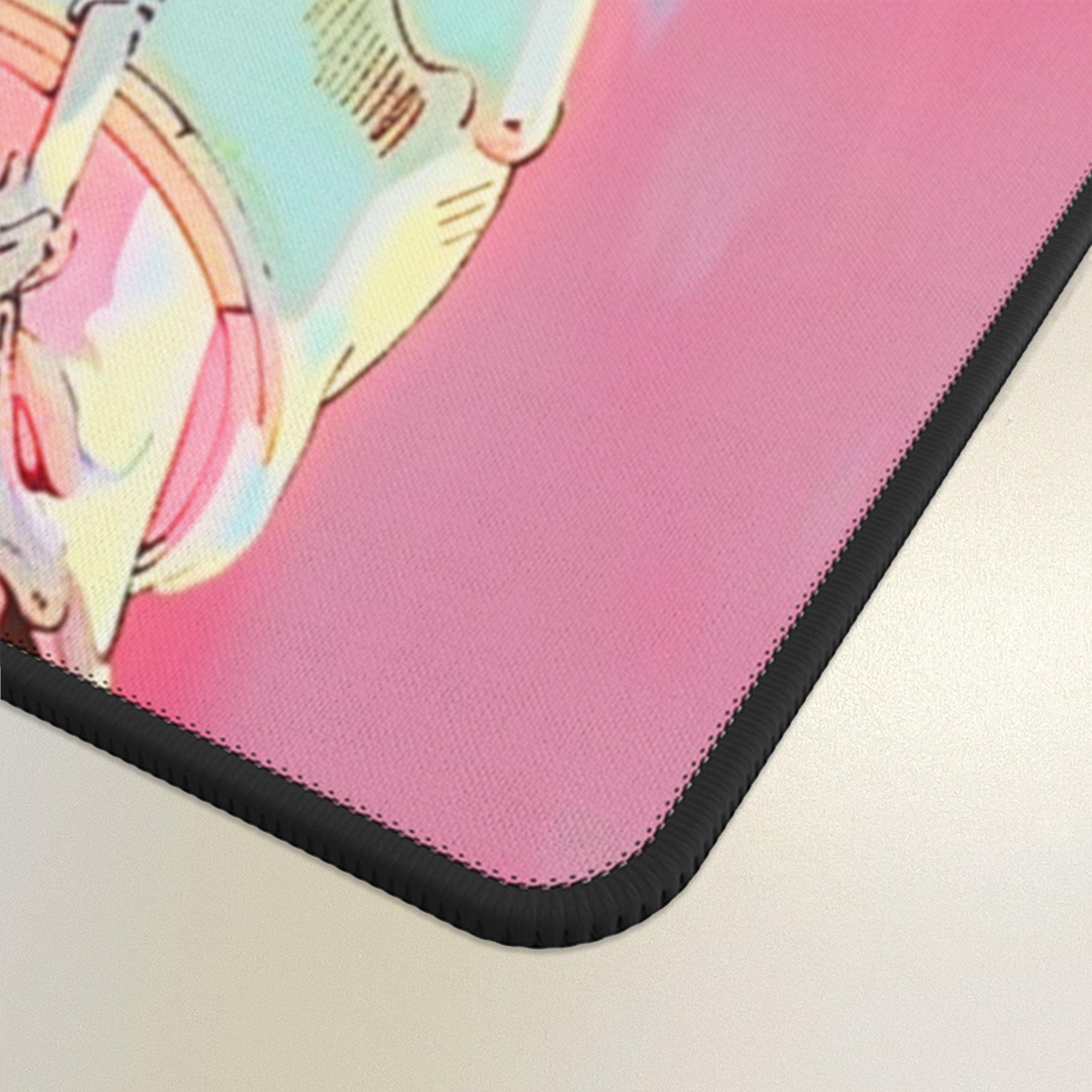 Pink Warrior Girl MTG Playmat With Commander Zones, Pink Anime Desk Mat ...
