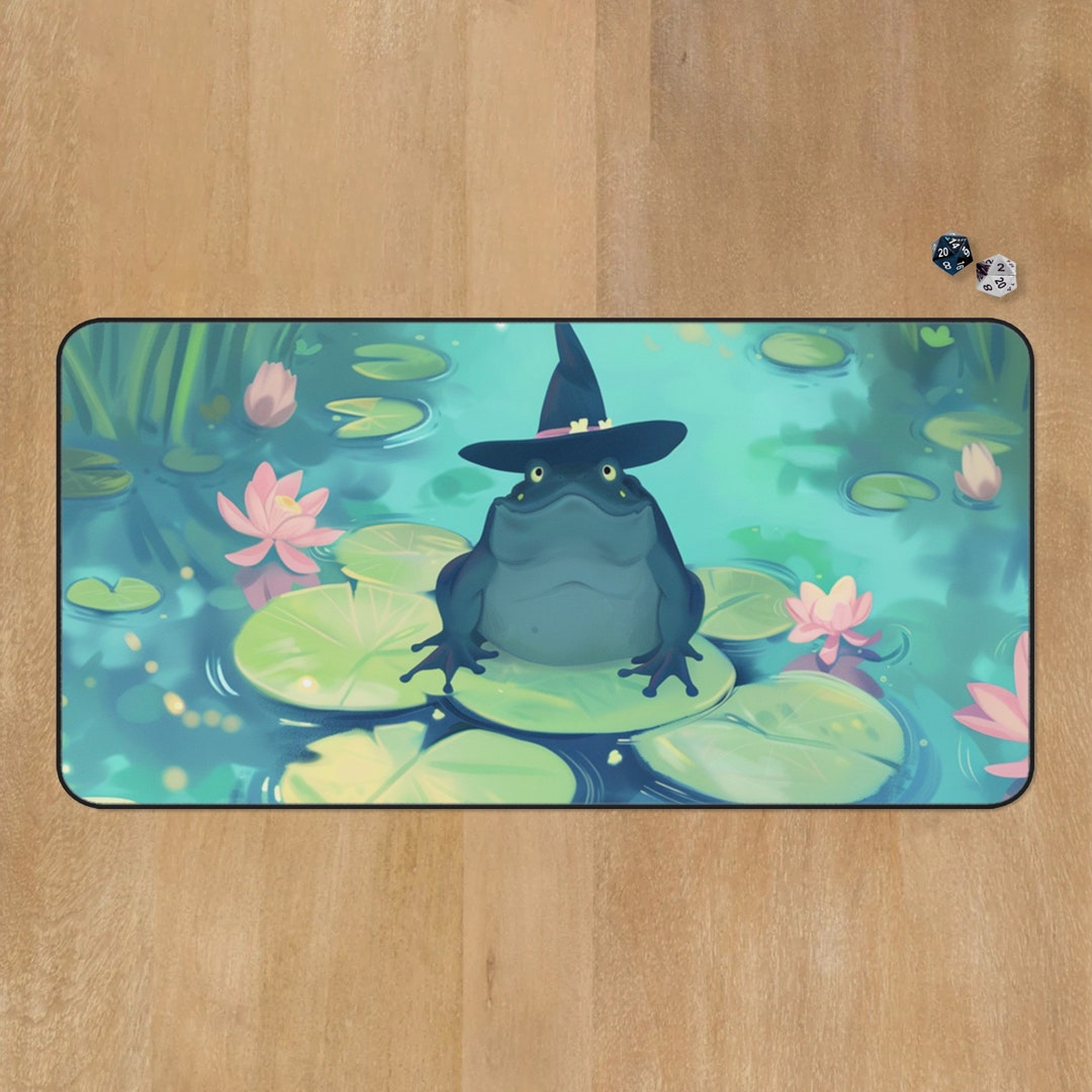 Toad Wizard Desk Mat Cute Frog Deskmat Anime MTG Playmat Lorcana TCG ...