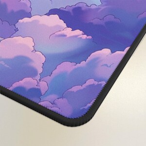 Purple Clouds Desk Mat Aesthetic Anime Mouse Pad Cute MTG Playmat ...