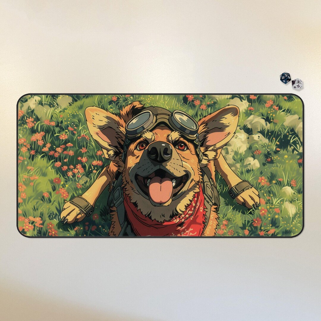 Dogmeat Fallout MTG Playmat Cute Dog Desk Mat Lorcana TCG Playmat Anime ...