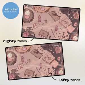 Witch Table MTG Playmat Cute Anime Desk Mat Lorcana TCG Playmat Pink ...