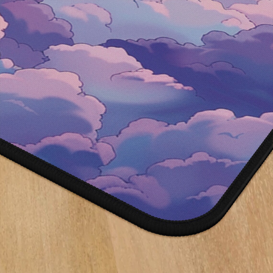 Purple Clouds Desk Mat Aesthetic Anime Mouse Pad Cute MTG Playmat ...