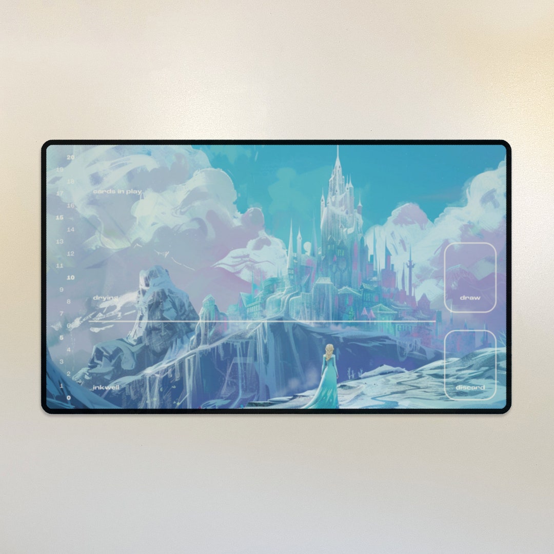 Frozen Lorcana Playmat Elsa TCG MTG Playmat Aesthetic Desk Mat - Etsy