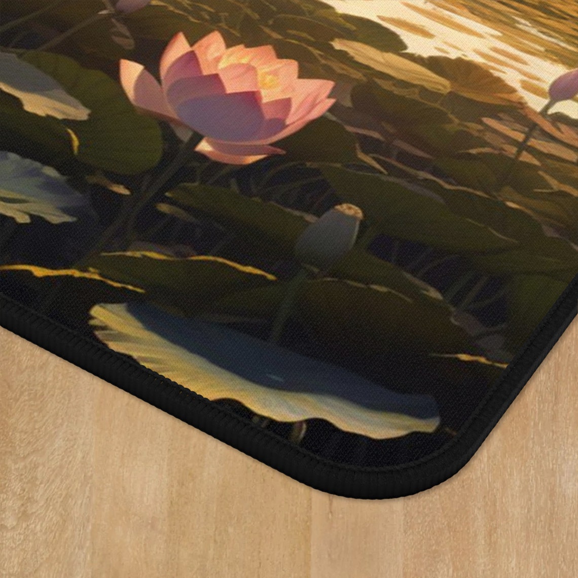 Lotus Field MTG Playmat Cute Flower Desk Mat Lorcana TCG Playmat Lotus ...